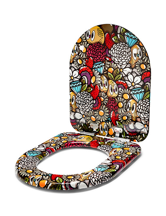 Abattant WC moderne - Birdy Flowers by Bishop Parigo